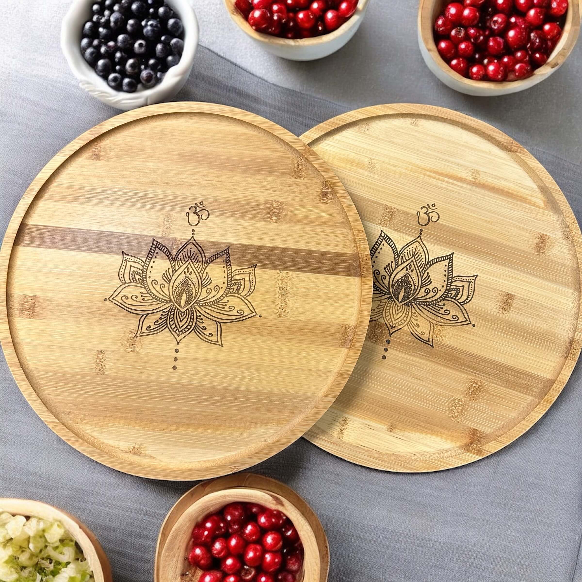 Lotus & Om Thali/Platter/Charcuterie Board – Tinted Heritage